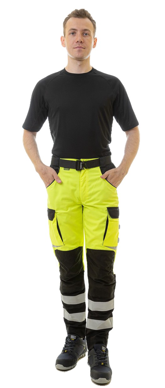 Сигнальные брюки BRODEKS KS309, желтый/черный - купить в Москве и по России